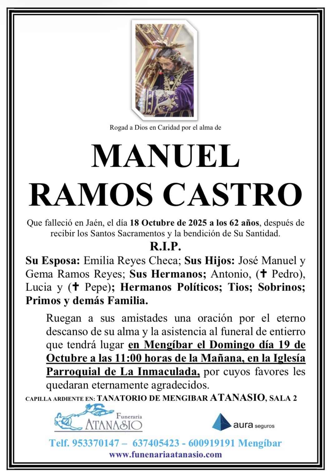 D. MANUEL RAMOS CASTRO | Funeraria Atanasio